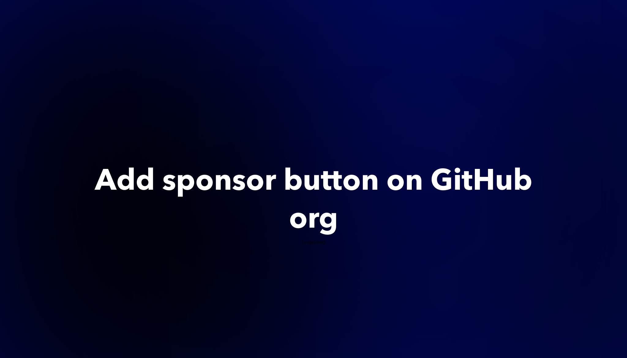 Add sponsor button on GitHub org | Dework